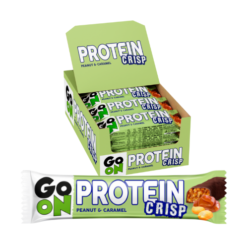 Go On Baton Proteinowy Crisp Orzech-Karmel 50g - zestaw 24 sztuki ...